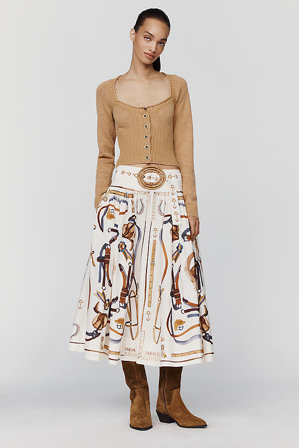 FARM RIO Farm Rio Equestrian Scarf Maxi Skirt